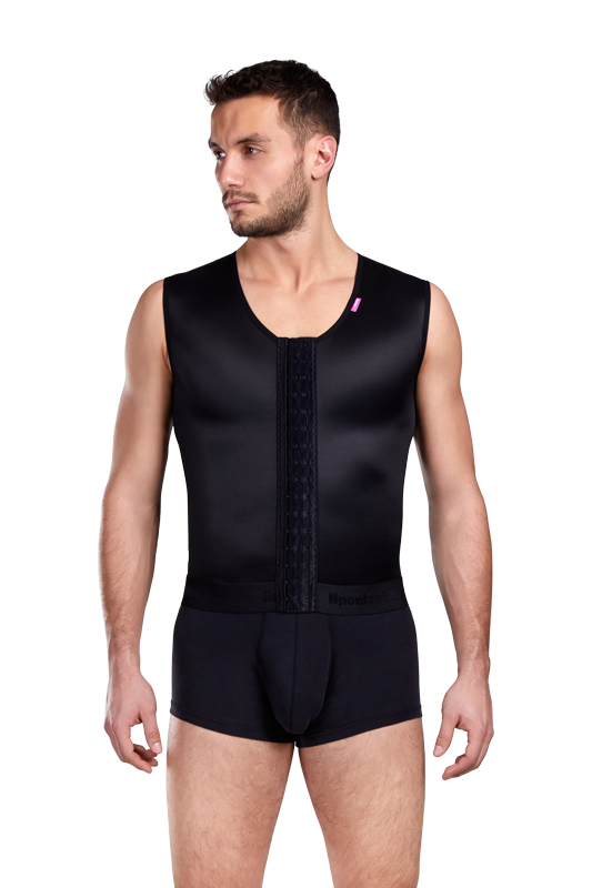 Mens compression gynecomastia vest MTmS Comfort - Lipoelastic.com